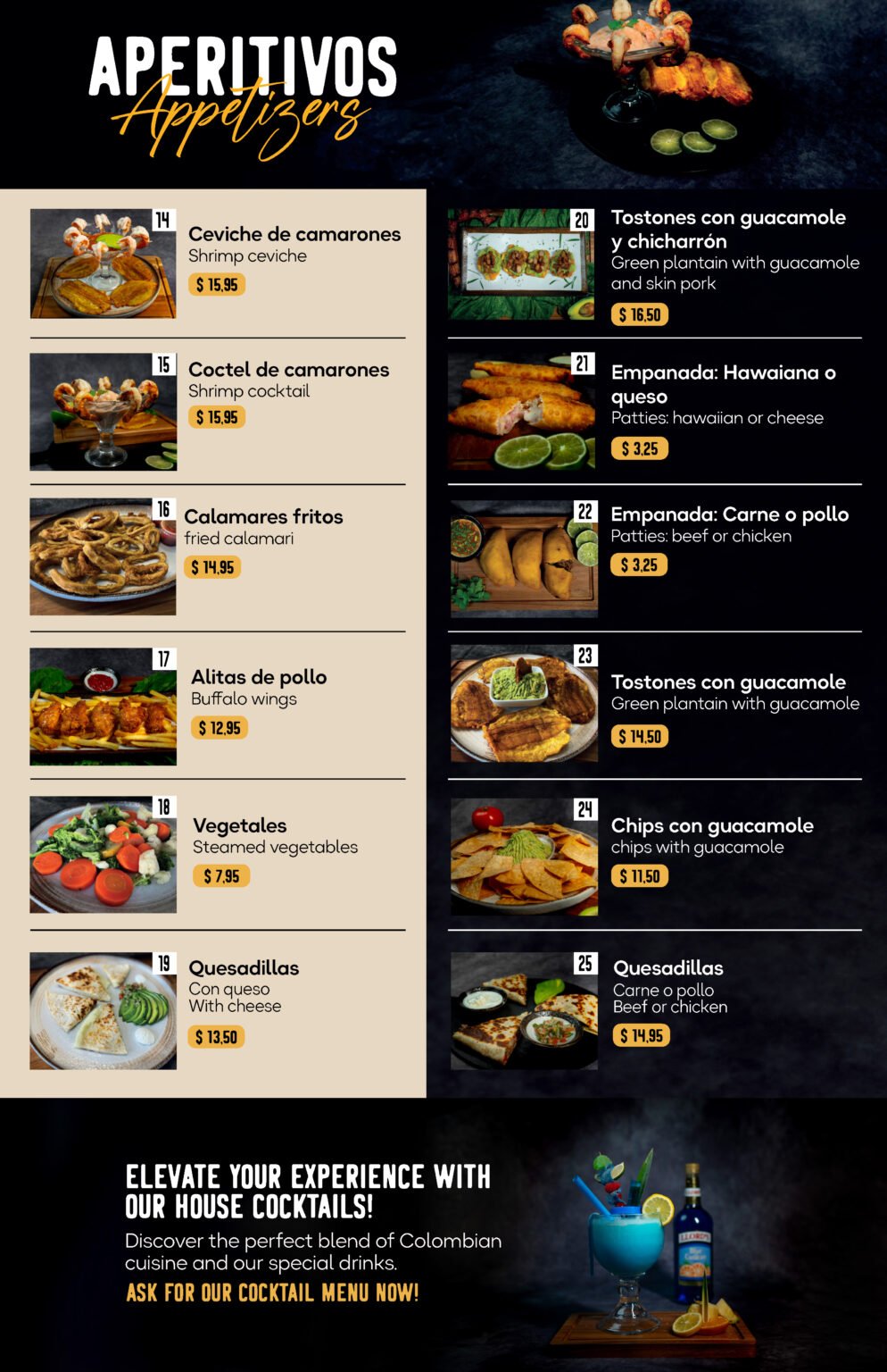 MENU – Mr. Mario Restaurant