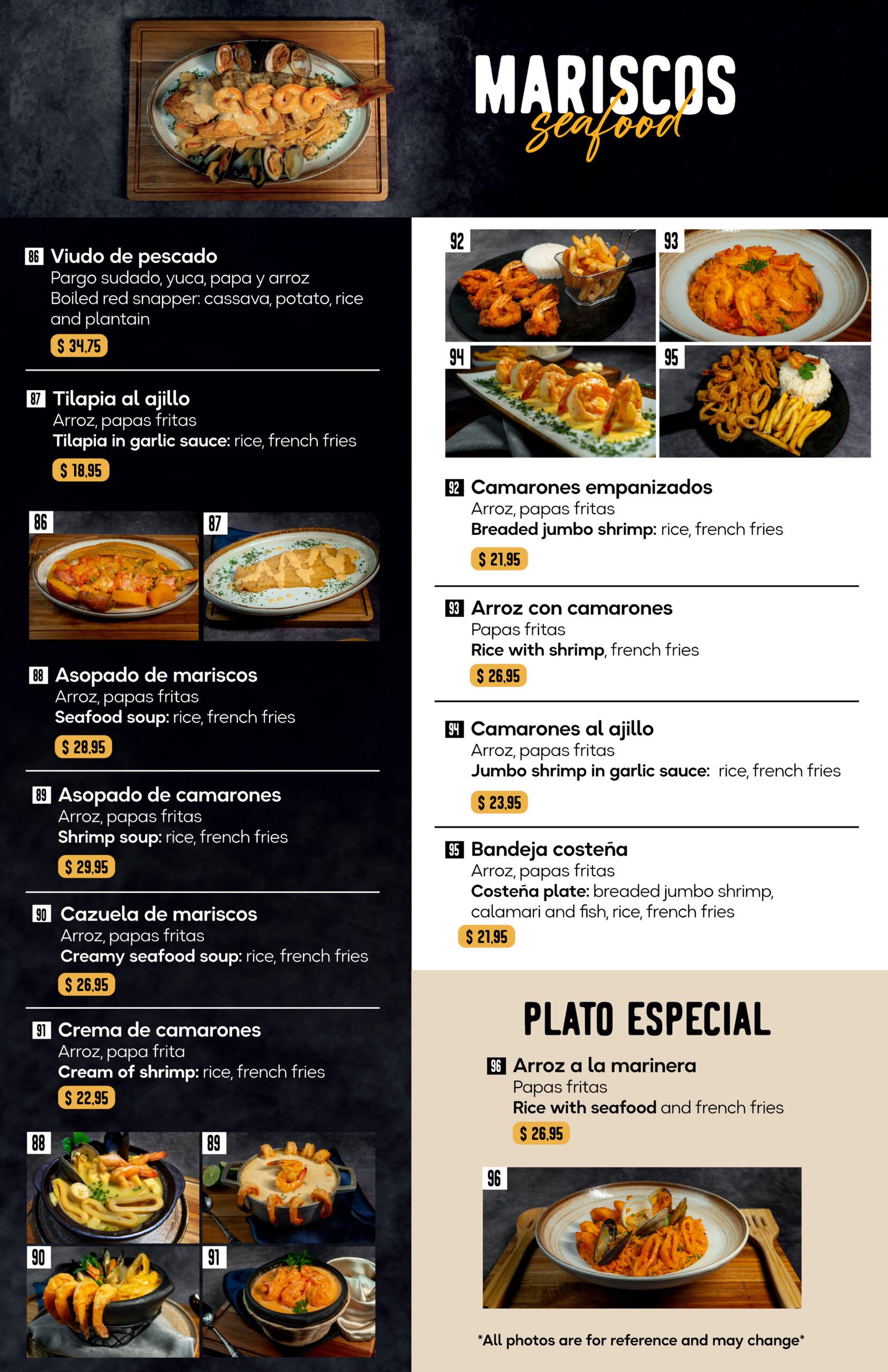 MENU – Mr. Mario Restaurant