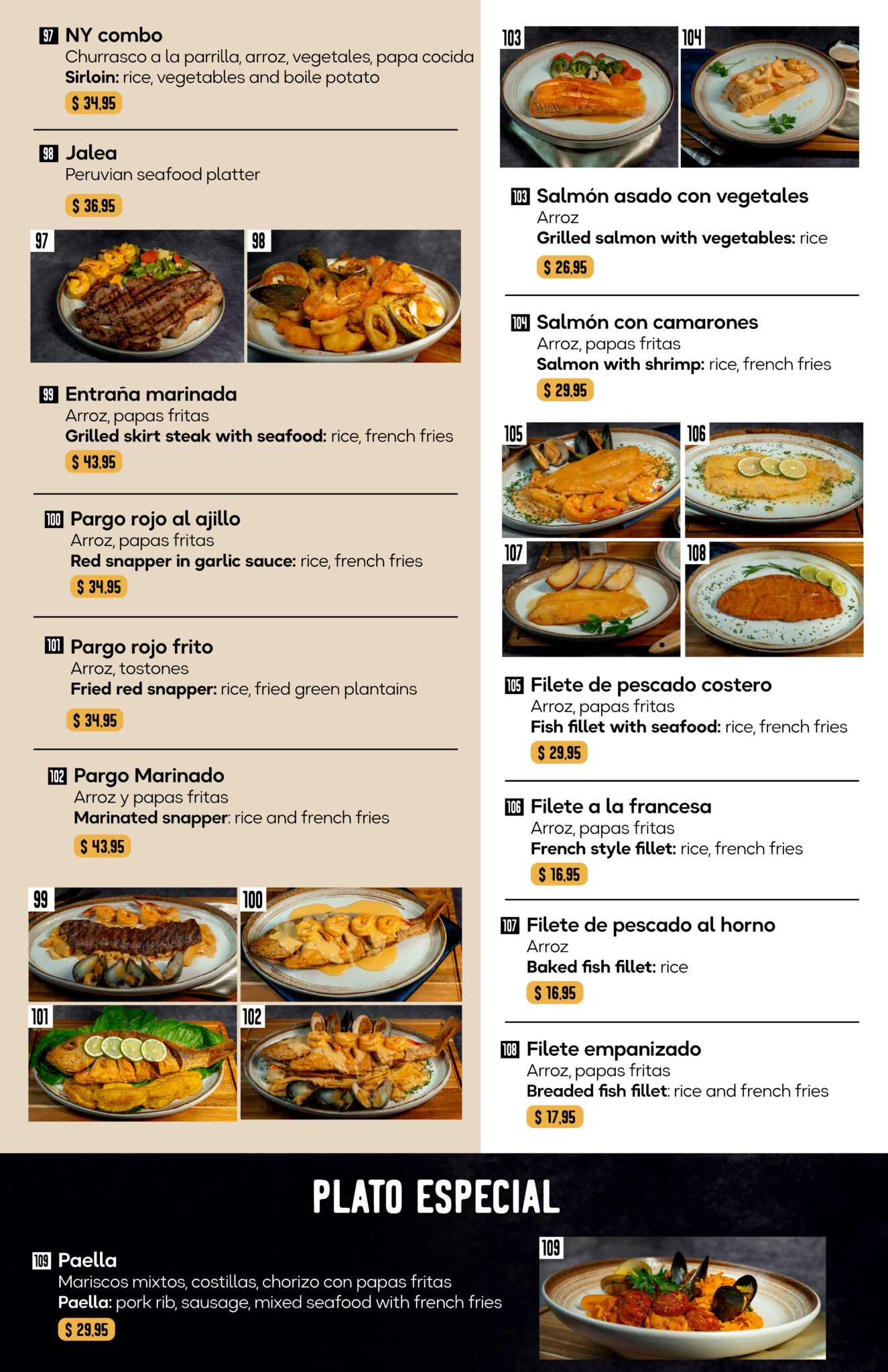 MENU – Mr. Mario Restaurant