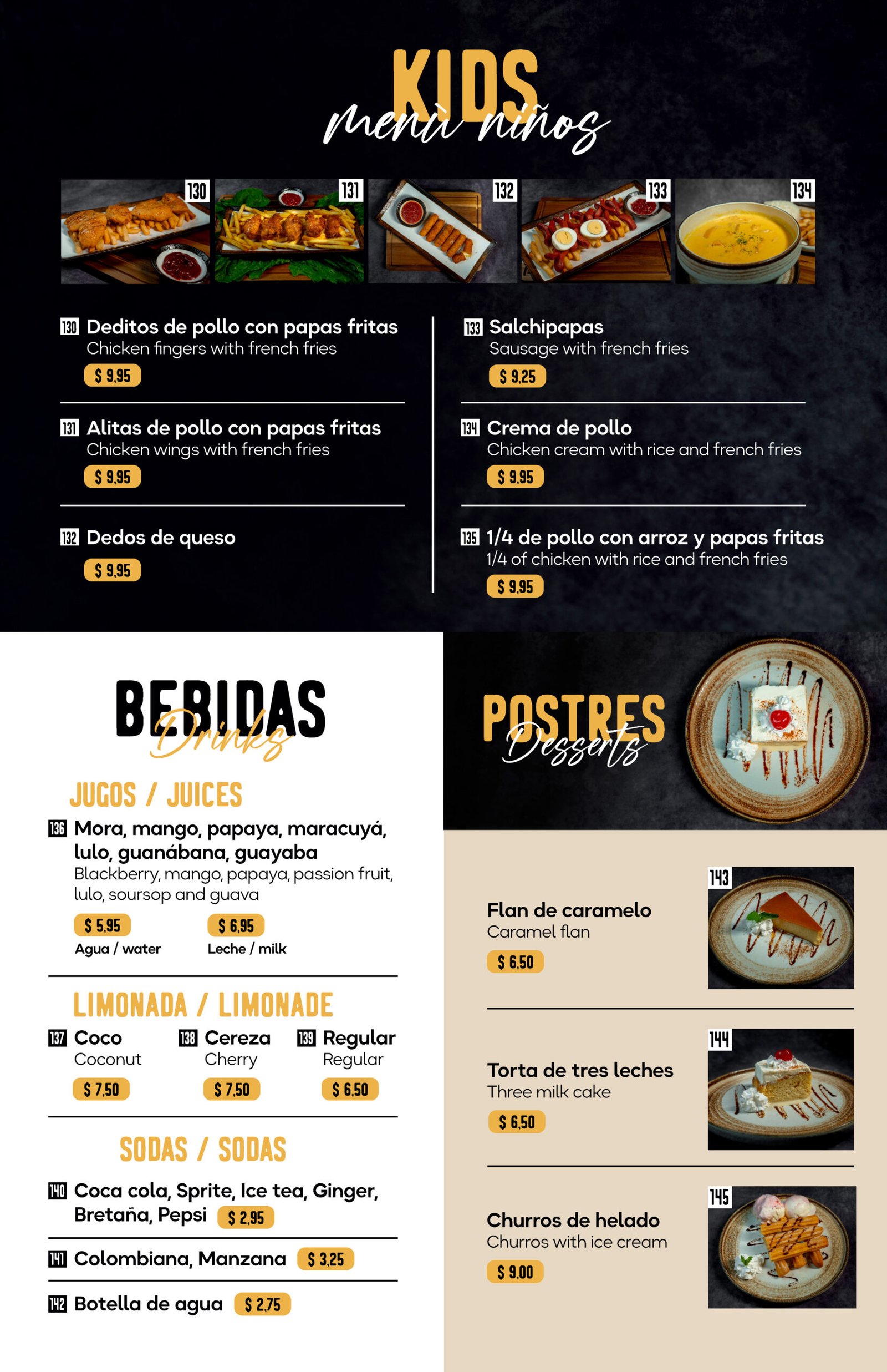 MENU – Mr. Mario Restaurant